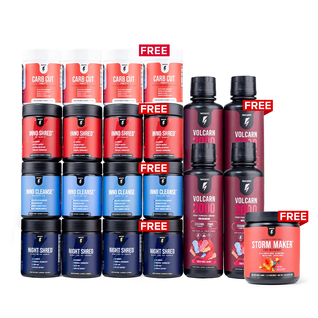 Carb Cut Shred Stack 3-Month Supply + 1 Free Stack + 1 Free Storm Make