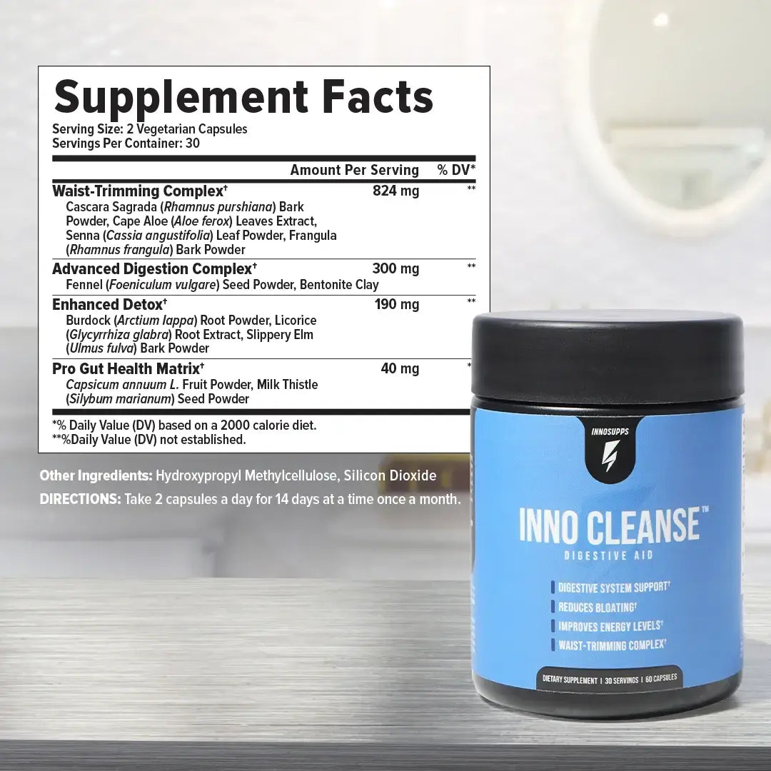 Inno Cleanse - Digestive Aid & Waist-Trimming Formula, Nature-Based