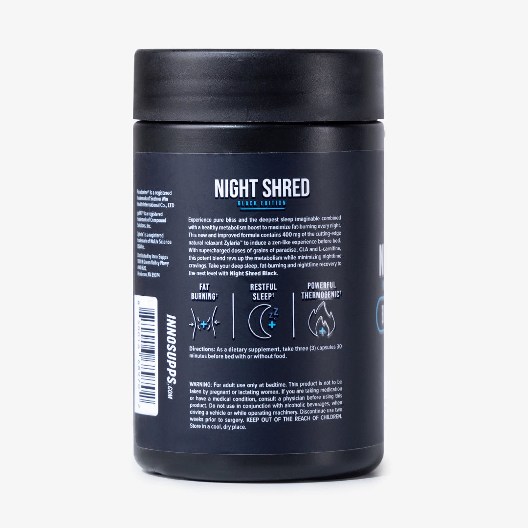 Night Shred Black - Cutting-Edge Sleep Aid and Fat-Burner, Promote ...