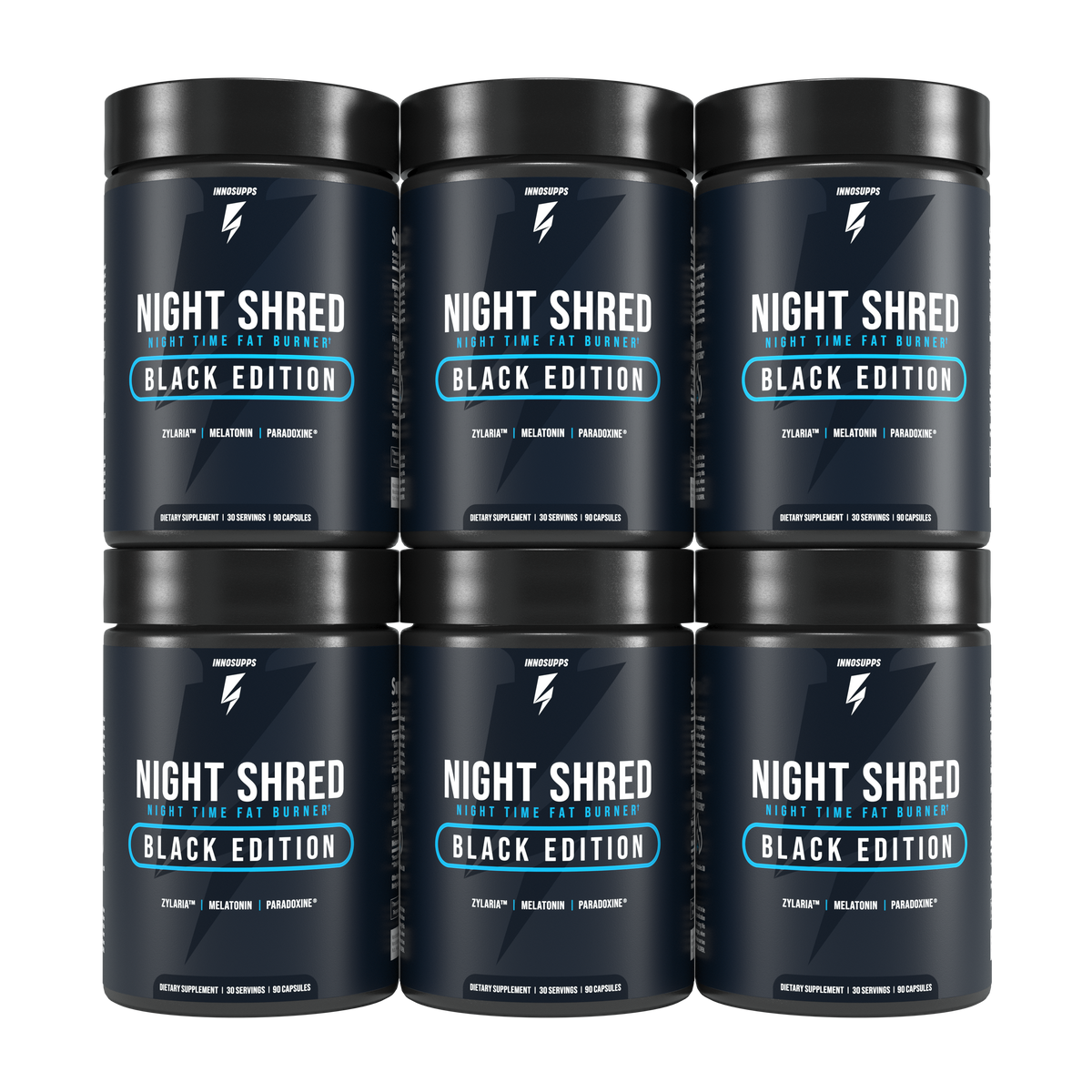 6 Bottles of Night Shred Black