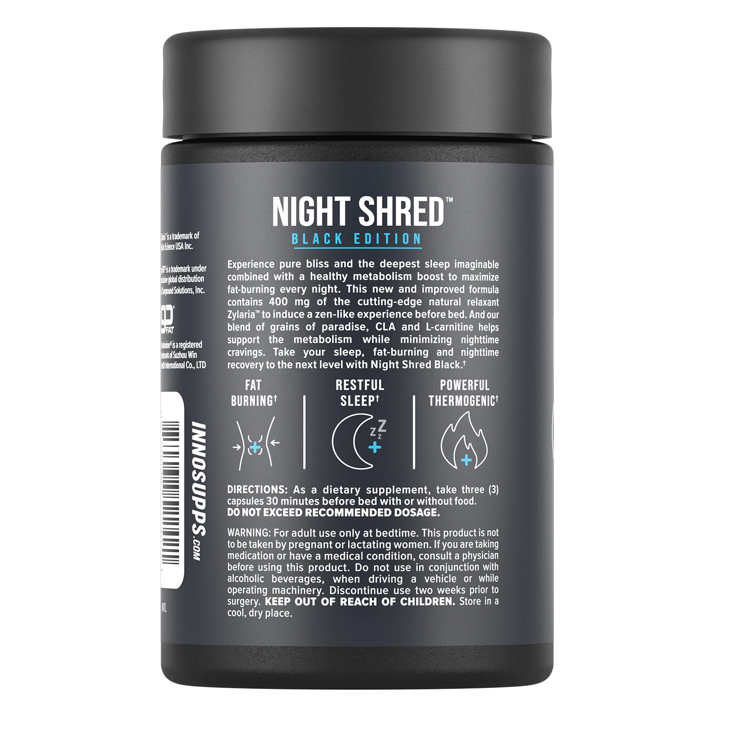 Night Shred Black - Cutting-Edge Sleep Aid and Fat-Burner, Promote ...