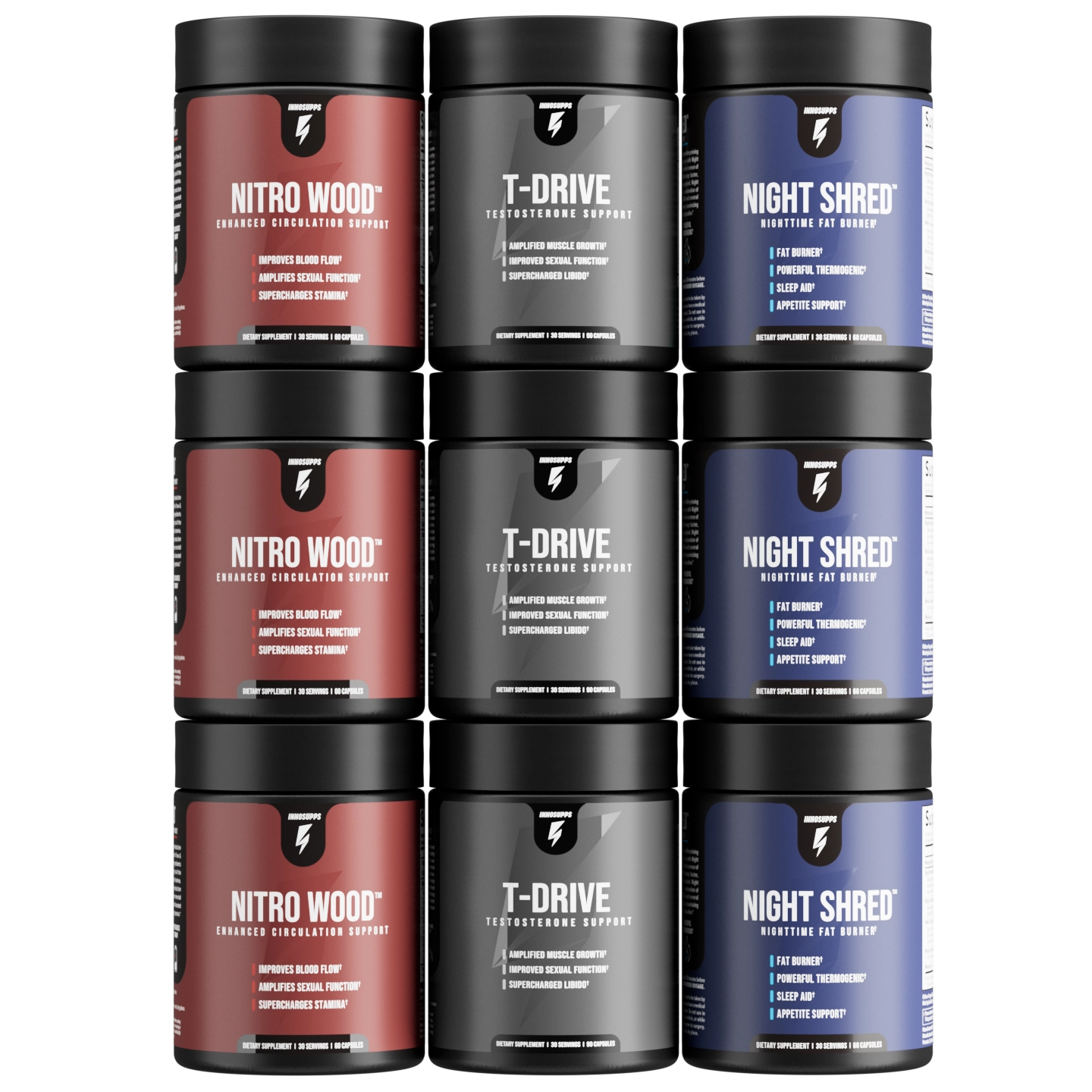 Supercharged Male Stack - Boost Free T, Increase Blood Flow, Optimize Male Vitality